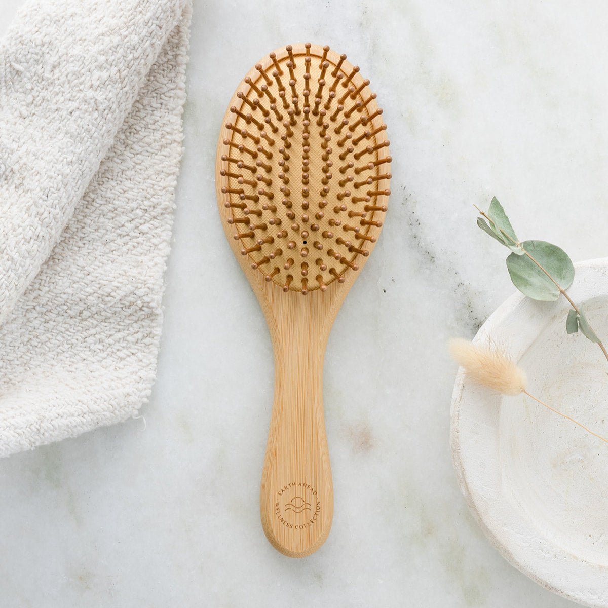 Oval Bamboo Hairbrush – Eco-Friendly, Gentle, Sustainable Hair Care ...